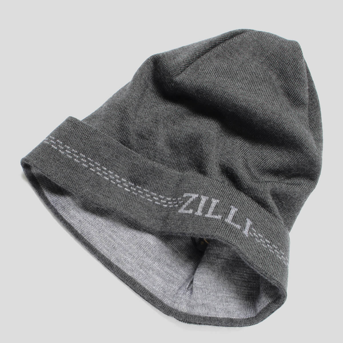 ZILLI knit cap, cashmere, silk, beanie, charcoal, zil02355 – 銀座HIKO